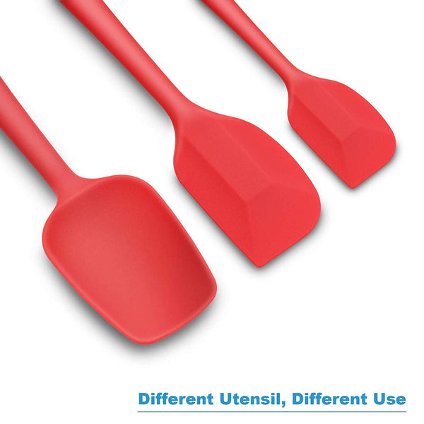 Silicone Spatula Set, Upgraded 3 Piece High Heat-Resistant Pro-Grade S ...