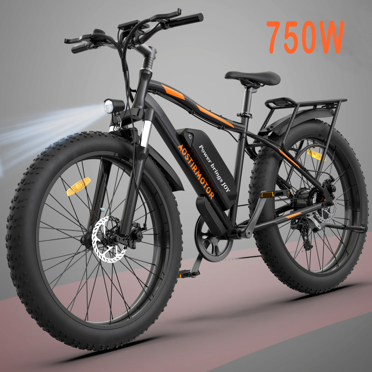 uhomepro 700W Electric Bike for Adults, 26" Fat Tire Electric Mountain ...